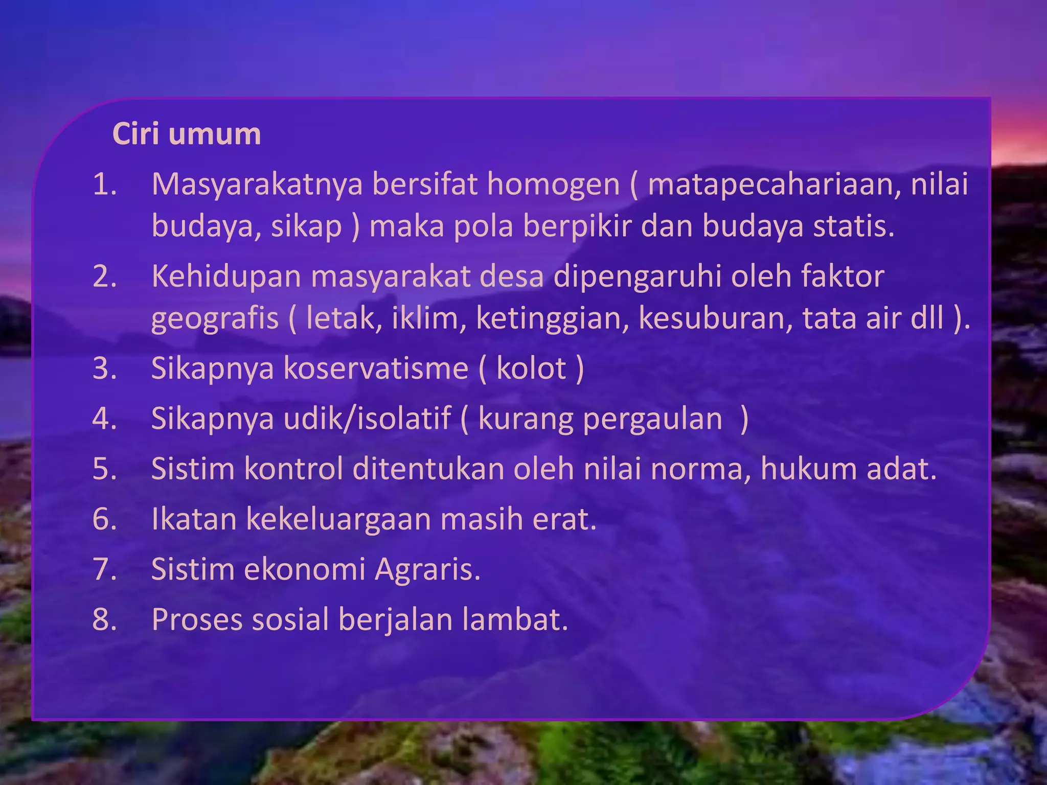 Pola keruangan desa | PPTX