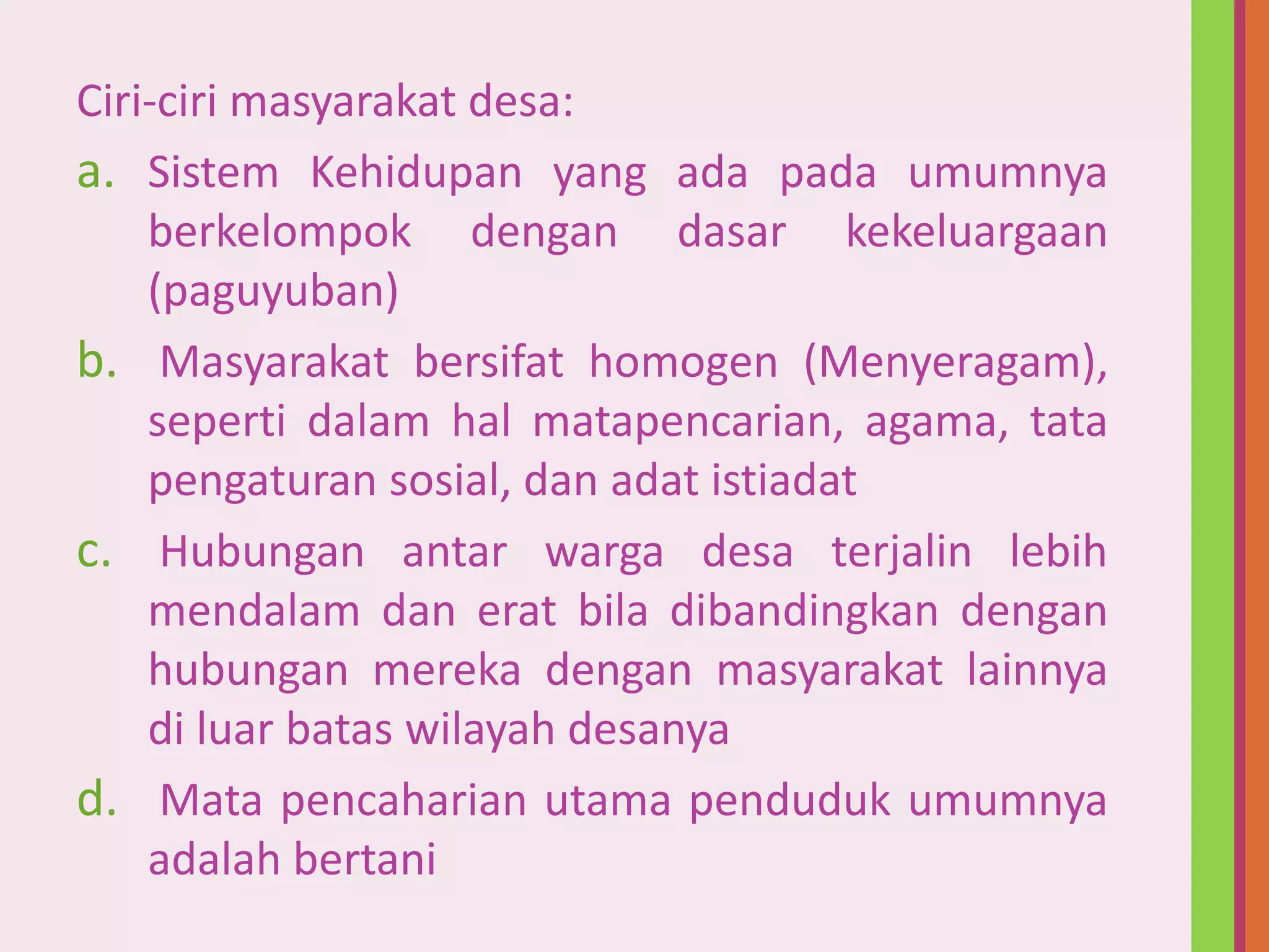 Pola keruangan desa dan kota | PPTX