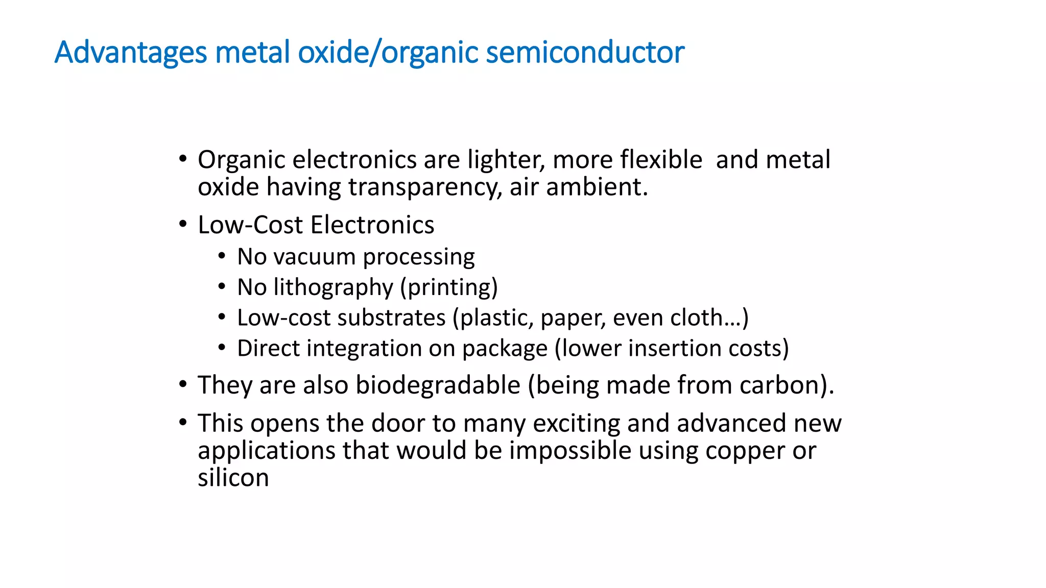 Organic Semiconductor | PPTX