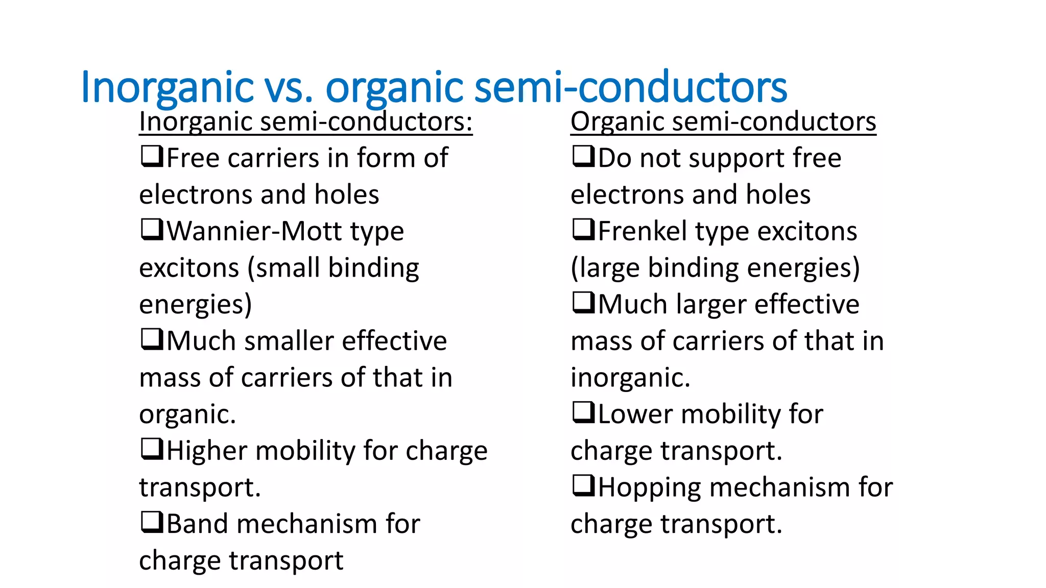 Organic Semiconductor | PPTX