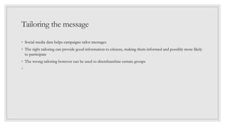 Politics and social media | PPTX | Internet | Computing