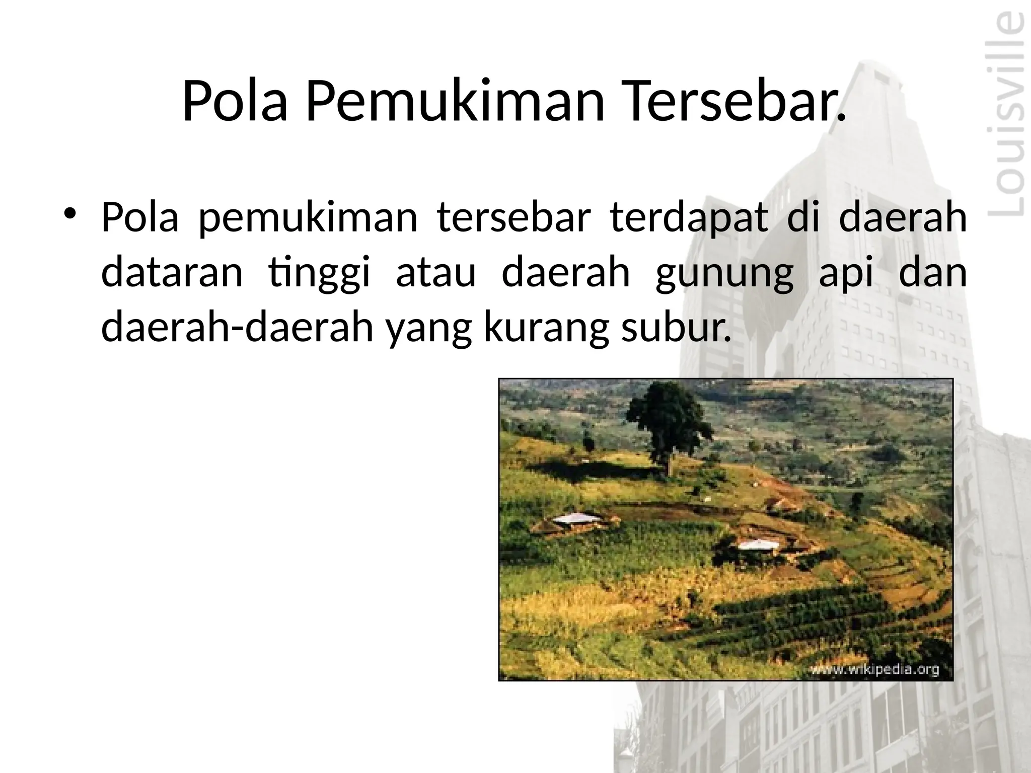 POWER POINT Slide Show Pola Pemukiman Penduduk | PPT
