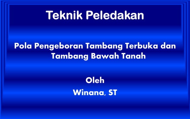 Pola pengeboran tamka dan tamda | PDF