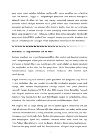 Wawasan Pengembangan Pendidikan Islam | PDF