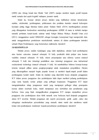 Pola penyelidikan ict dalam pendidikan guru di malaysia | PDF