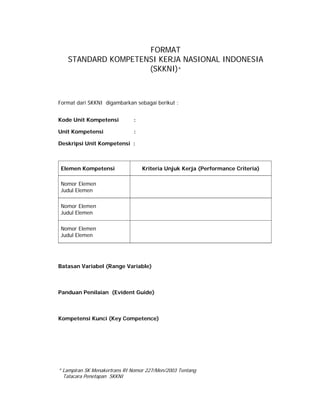 Pola penyusunan skkni-lamp kep227_rev | PDF