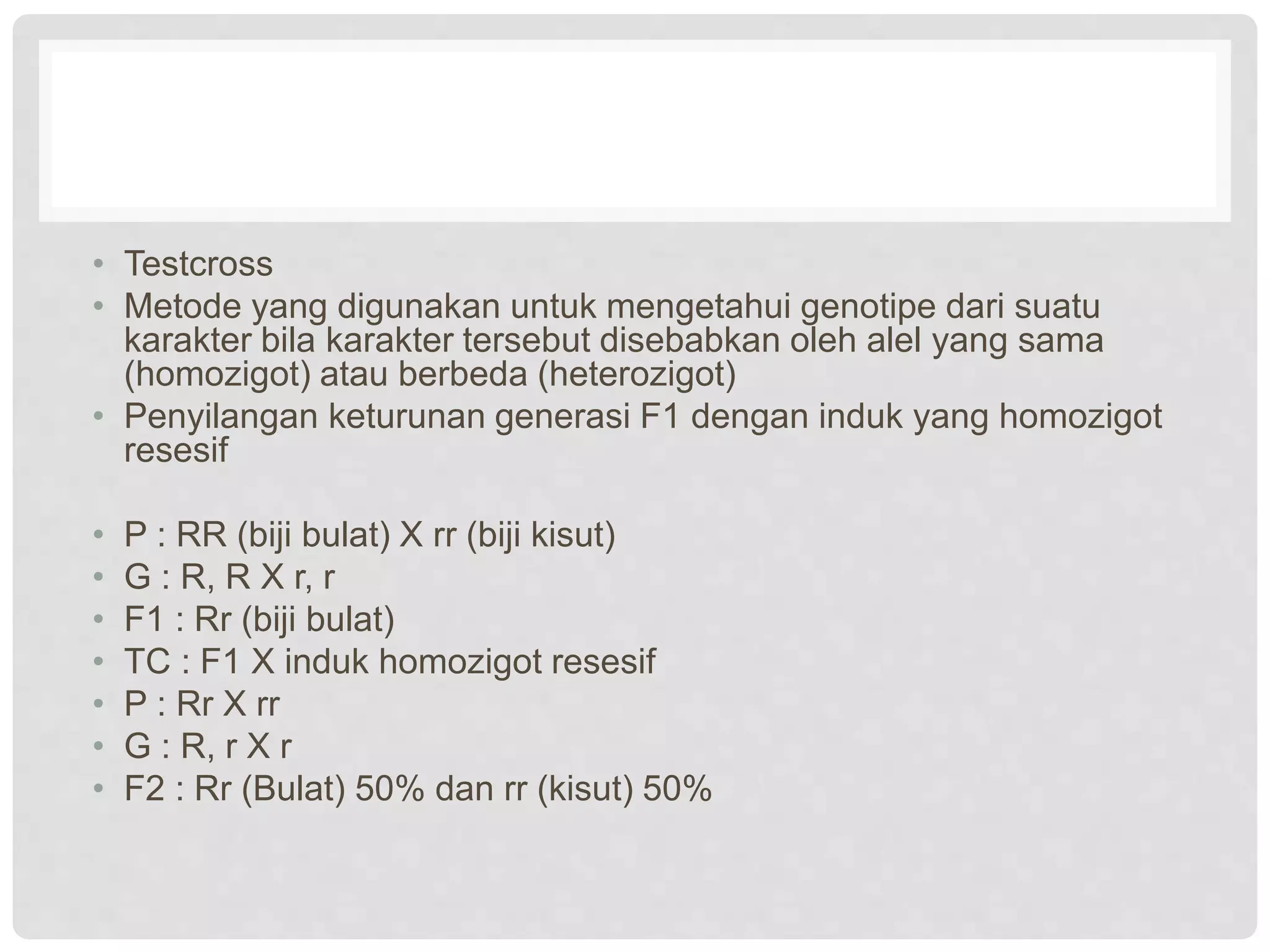 POLA PEWARISAN SIFAT HUKUM MENDEL | PPTX