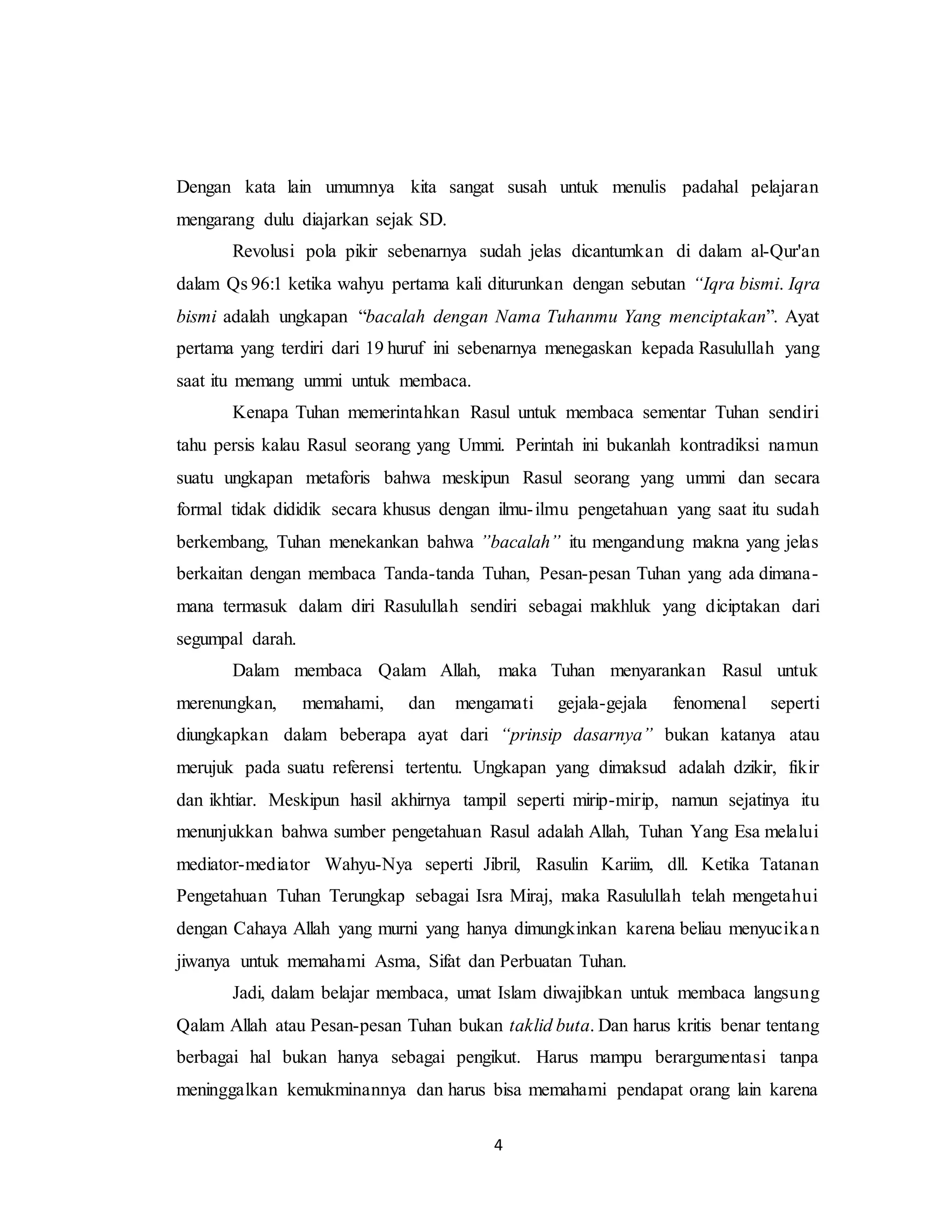 Pola pikir dan etos kerja revolusioner sebagai pondasi kekuatan bangsa | PDF