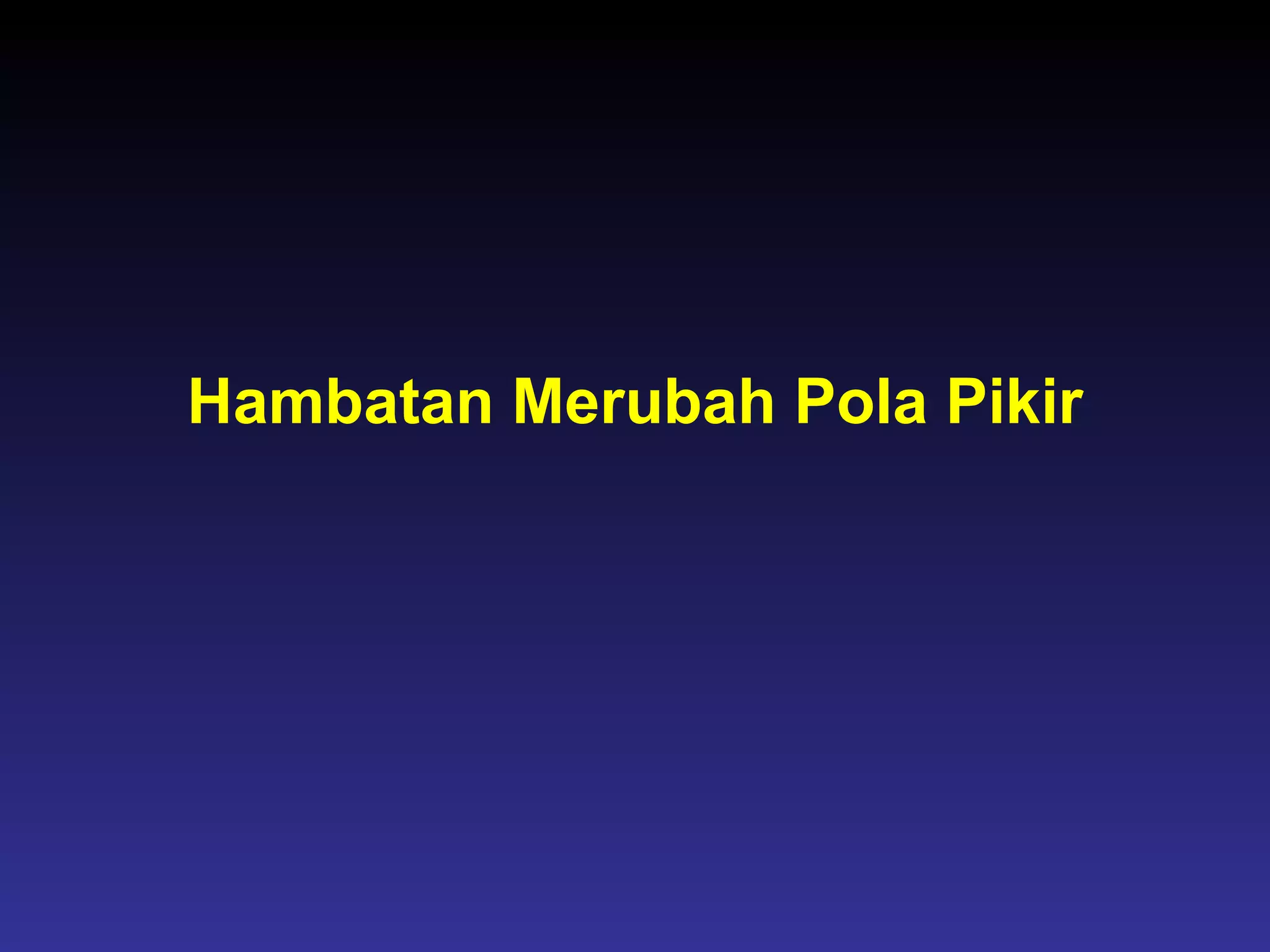 Pola pikir sederhana | PPT