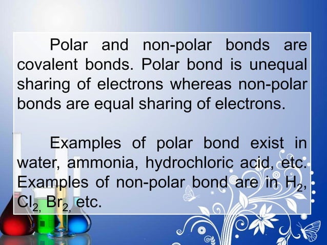 Polar and Non-Polar Bonds | PPTX | Chemistry | Science