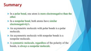 Polar and non polar compounds and dipole moment - PPT | PPTX