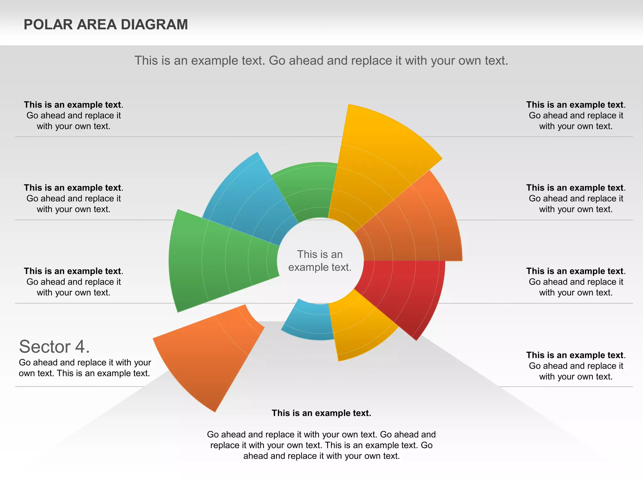 Polar Area Diagram (for PowerPoint and Google Slides) | PPTX