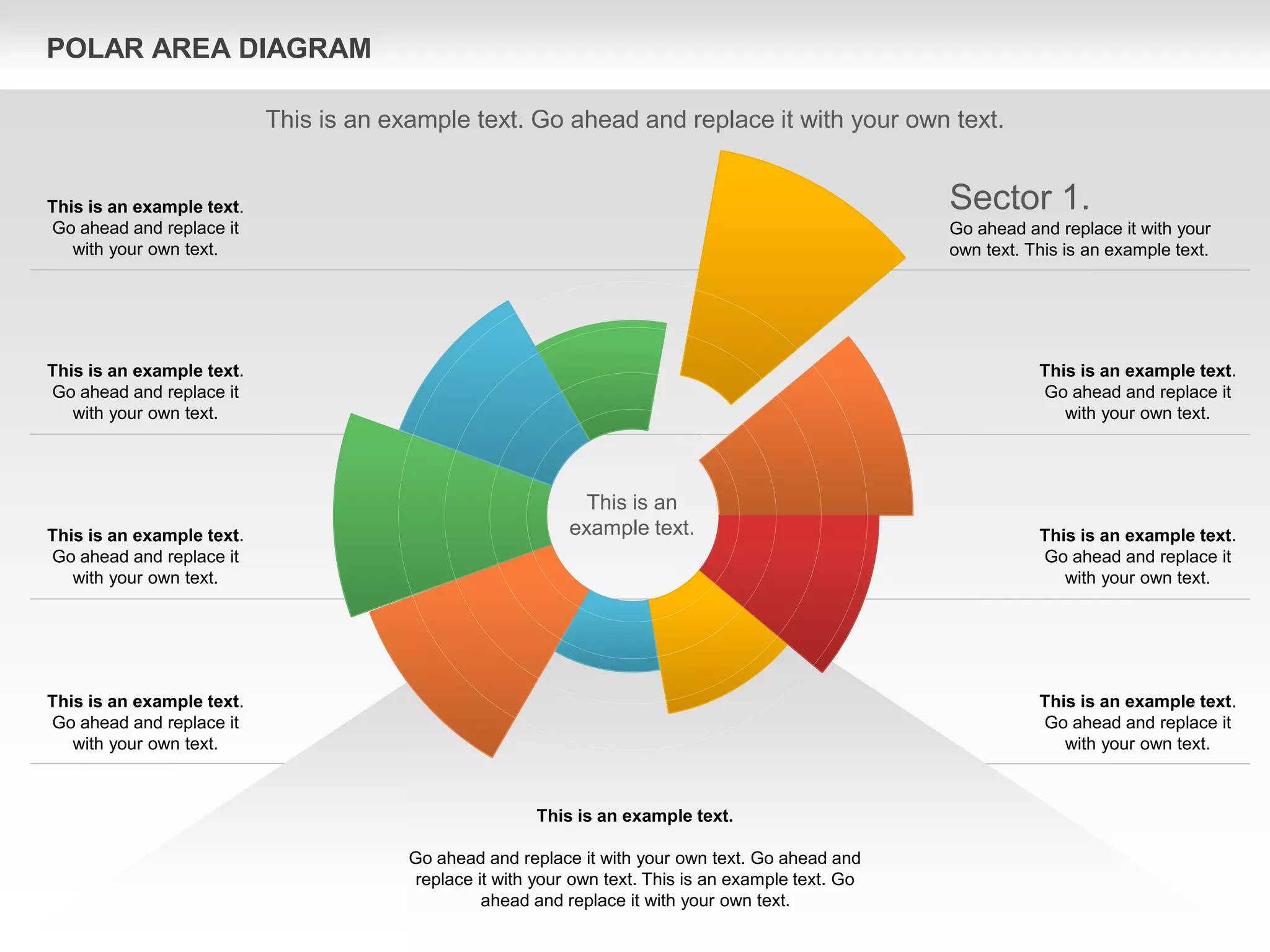Polar Area Diagram (for PowerPoint and Google Slides) | PPTX
