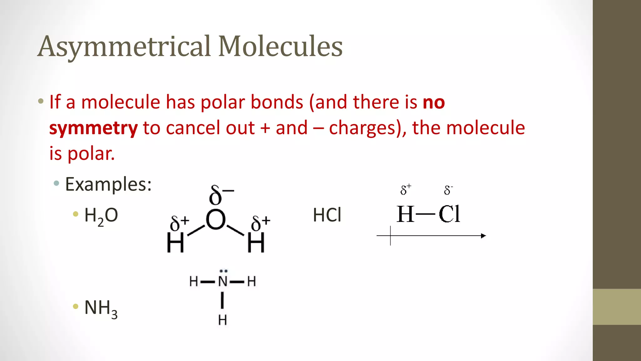 Polar and nonpolar bonds and polar molecules | PPTX | Chemistry | Science