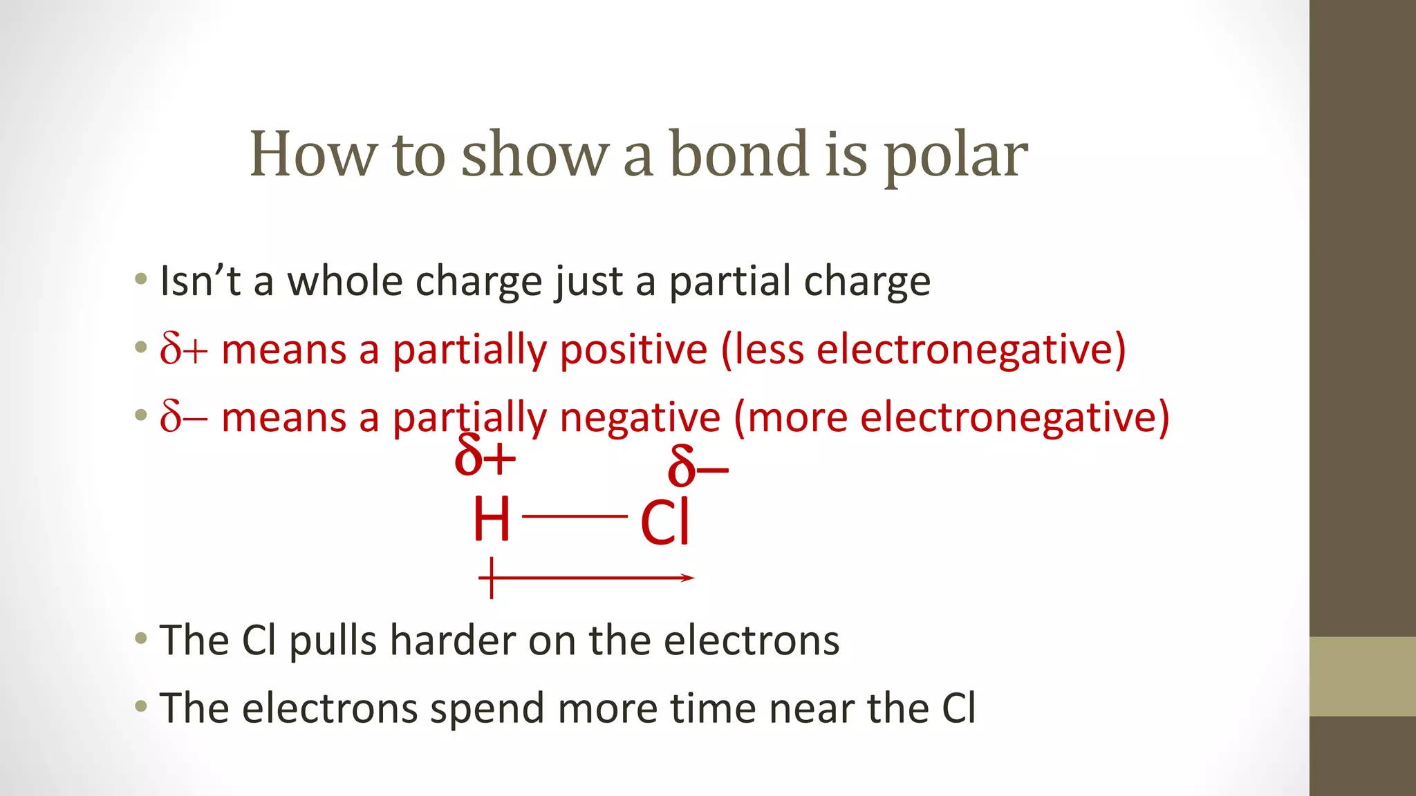 Polar and nonpolar bonds and polar molecules | PPTX