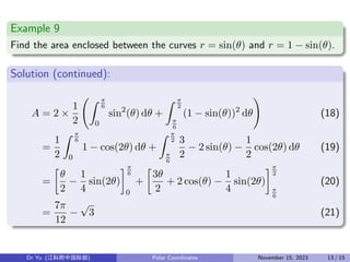 CAIE 9231 FP1 Polar Coordinates - Slides | PDF
