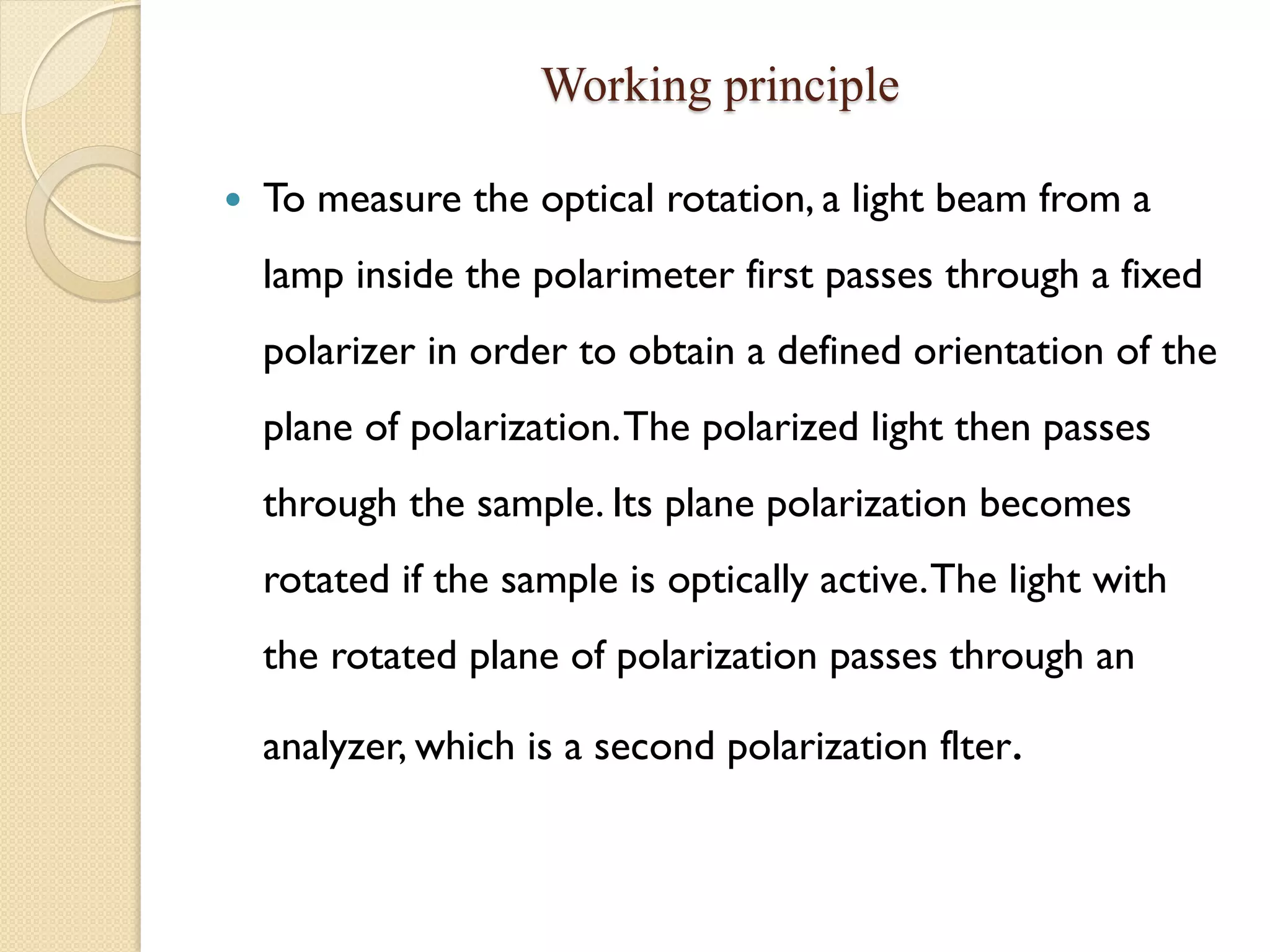 Polarimeter: An introduction and Demonstration (Anton Parr,s instrument) with SOP | PDF
