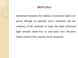 Polarimeter: An introduction and Demonstration (Anton Parr,s instrument ...
