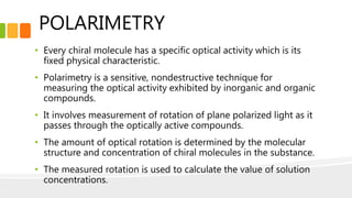 Polarimetric Estimation of Sugars | PPTX
