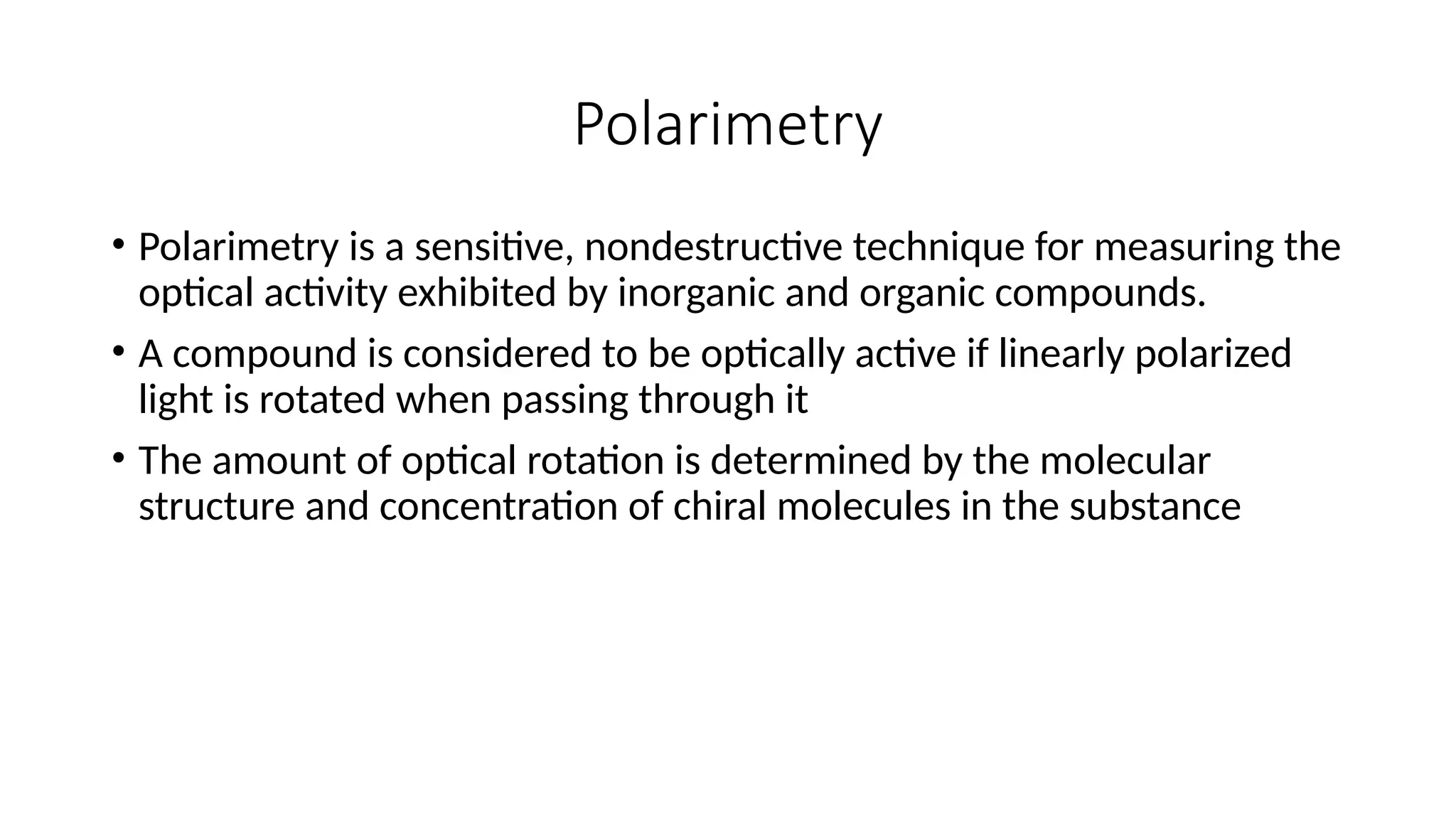 POLARIMETRY CIRCULAR DICHORISM POLARIMETERpptx | PPTX