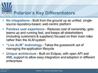 Polarion Tomorrows ALM Platform Today | PPT