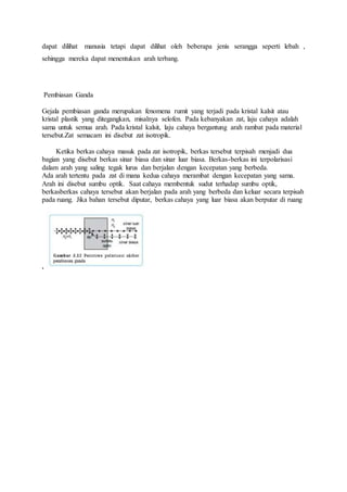 Polarisasi karena pembiasan ganda | DOCX