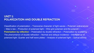 Polarisation by reflection.pptx | Physics | Science
