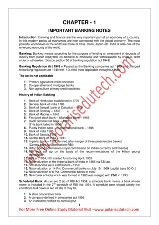 Banking exam Materials from Polaris Edutech | PDF