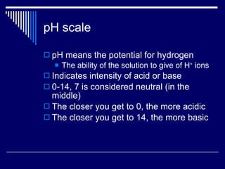 Pol, Sol, Acids & Bases | PPT | Chemistry | Science