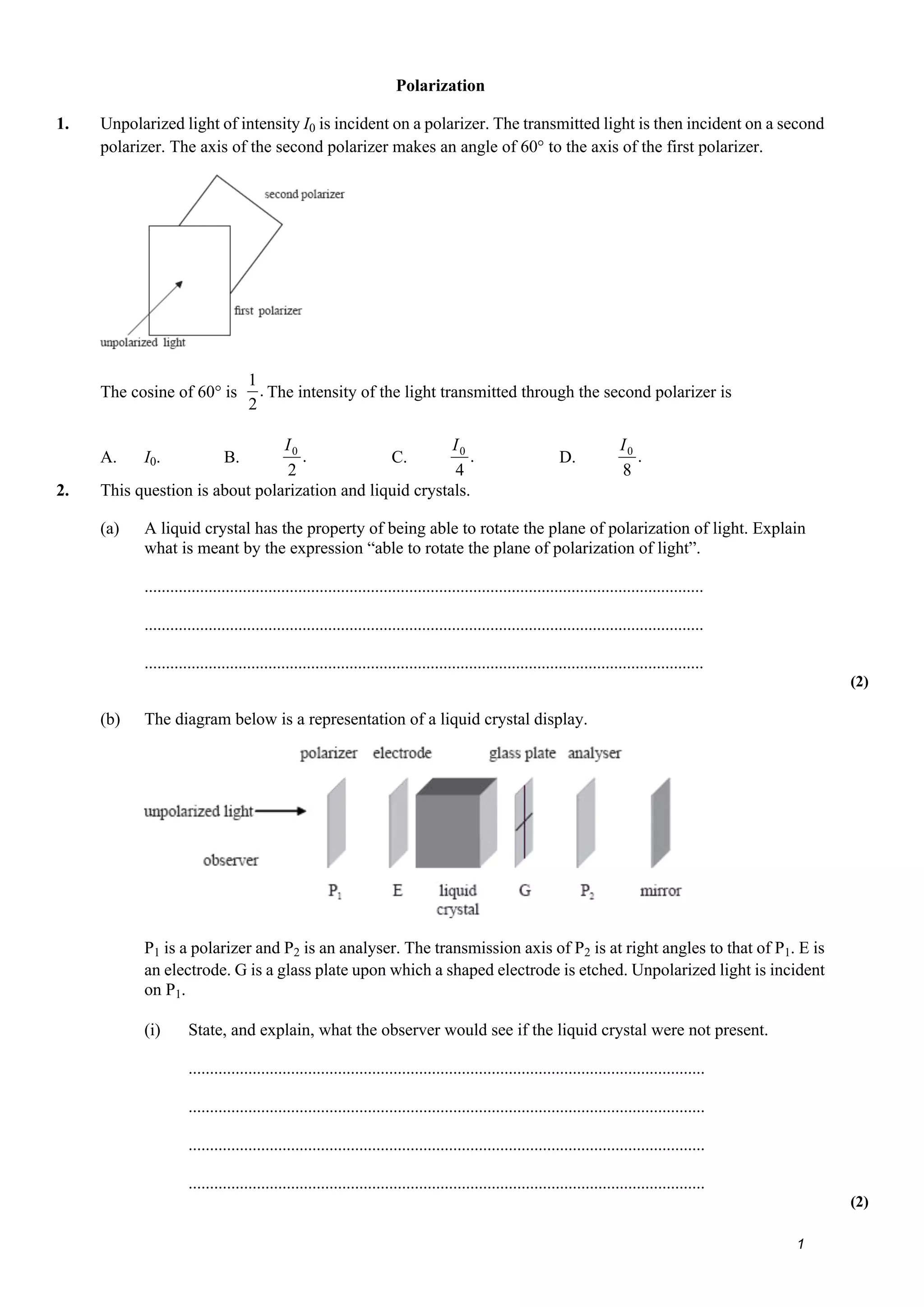 Polarization of light | PDF