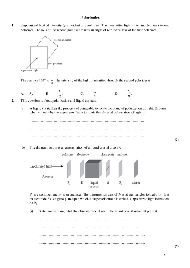 Polarization of light | PDF