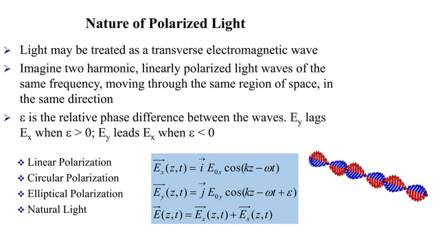 Polarization of light class note | PDF