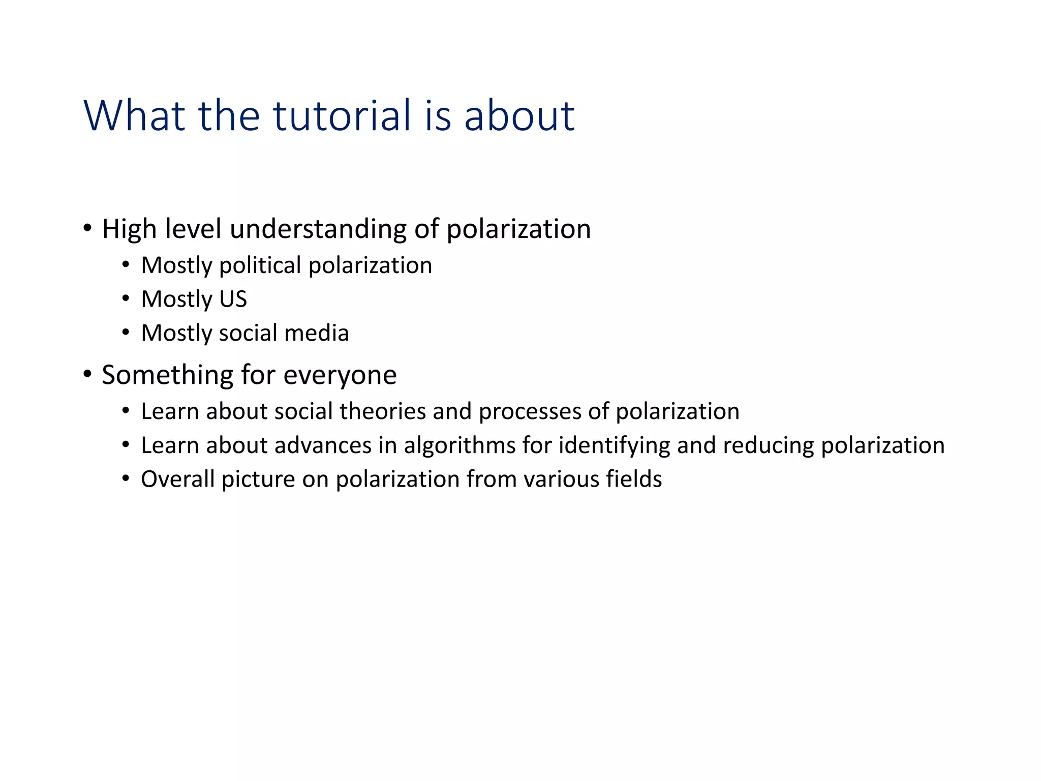 Polarization on social media | PPTX