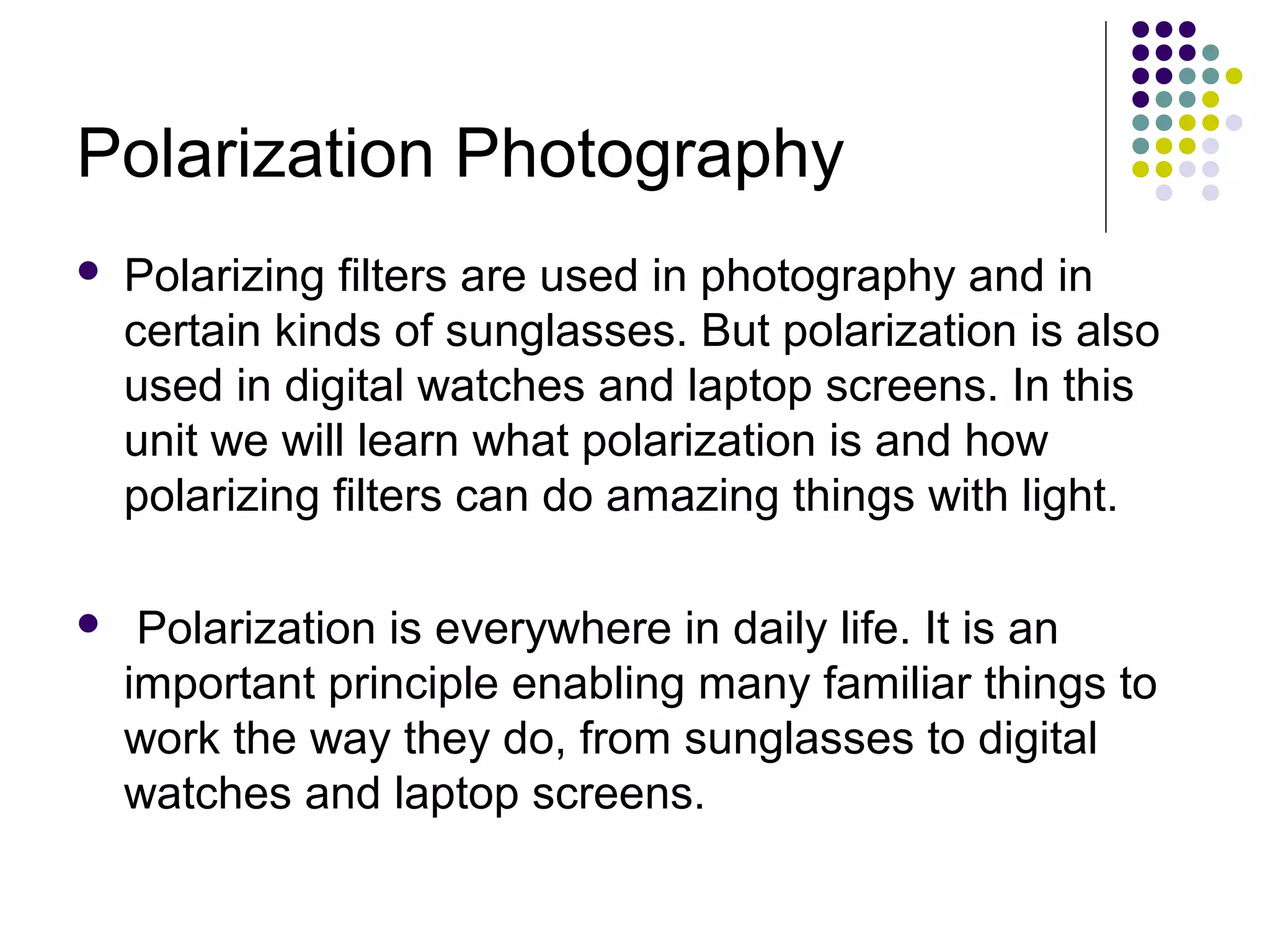 Polarization photography | PPT