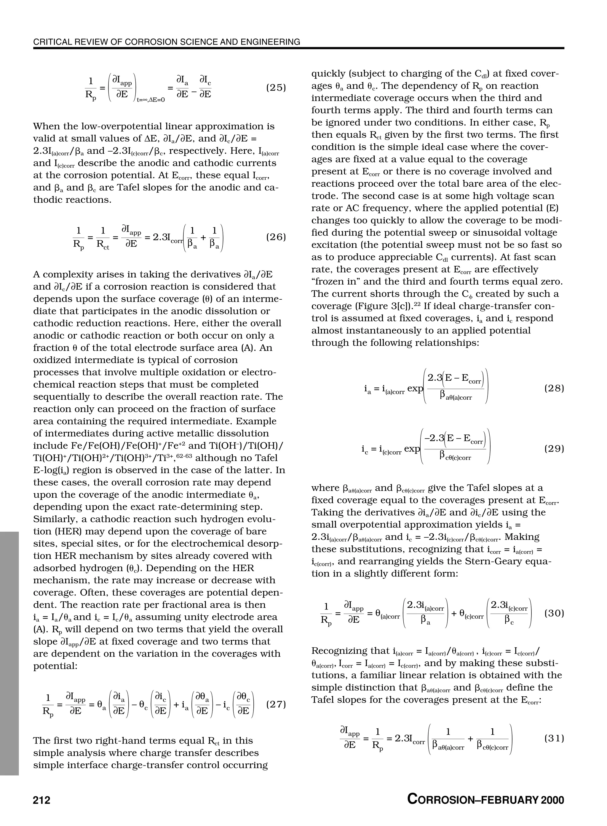 Polarization resistance method | PDF