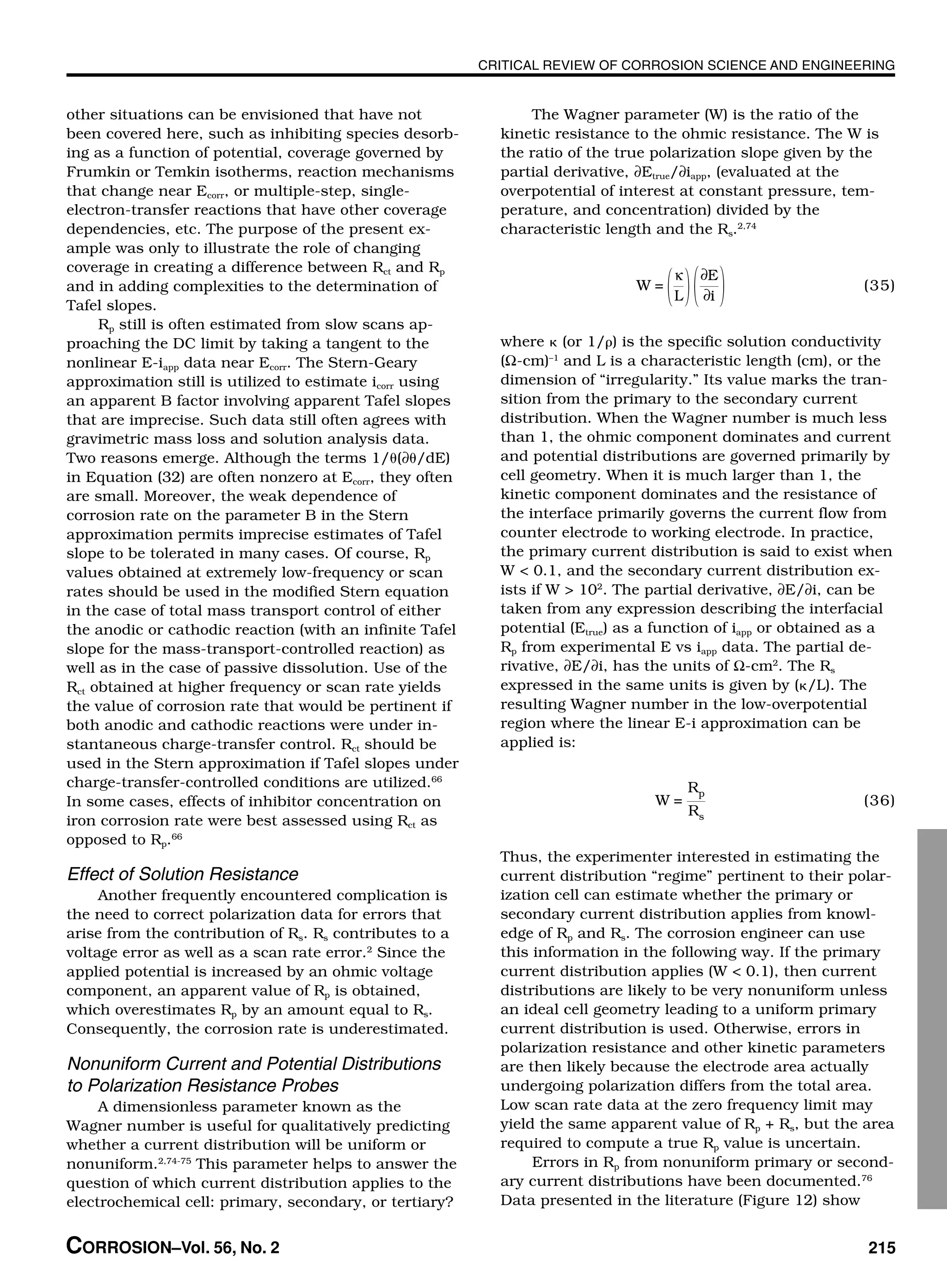 Polarization resistance method | PDF