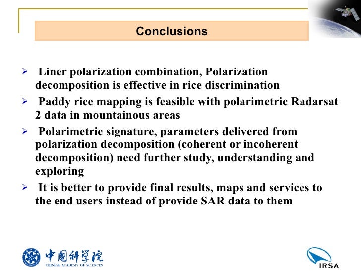 Polarization signature analysis of paddy rice in southern china