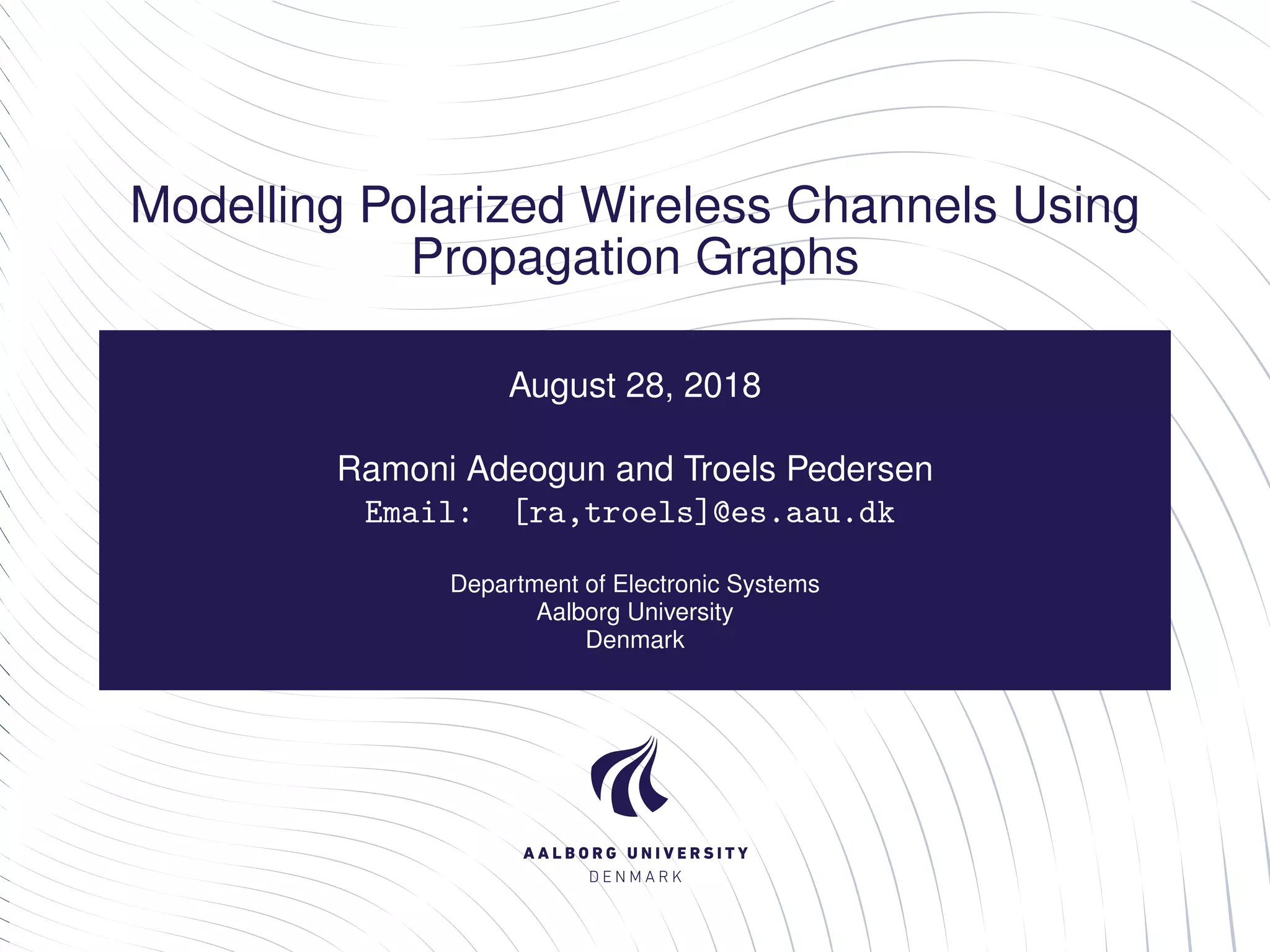 Modelling Polarized Wireless Channels Using Propagation Graphs | PDF