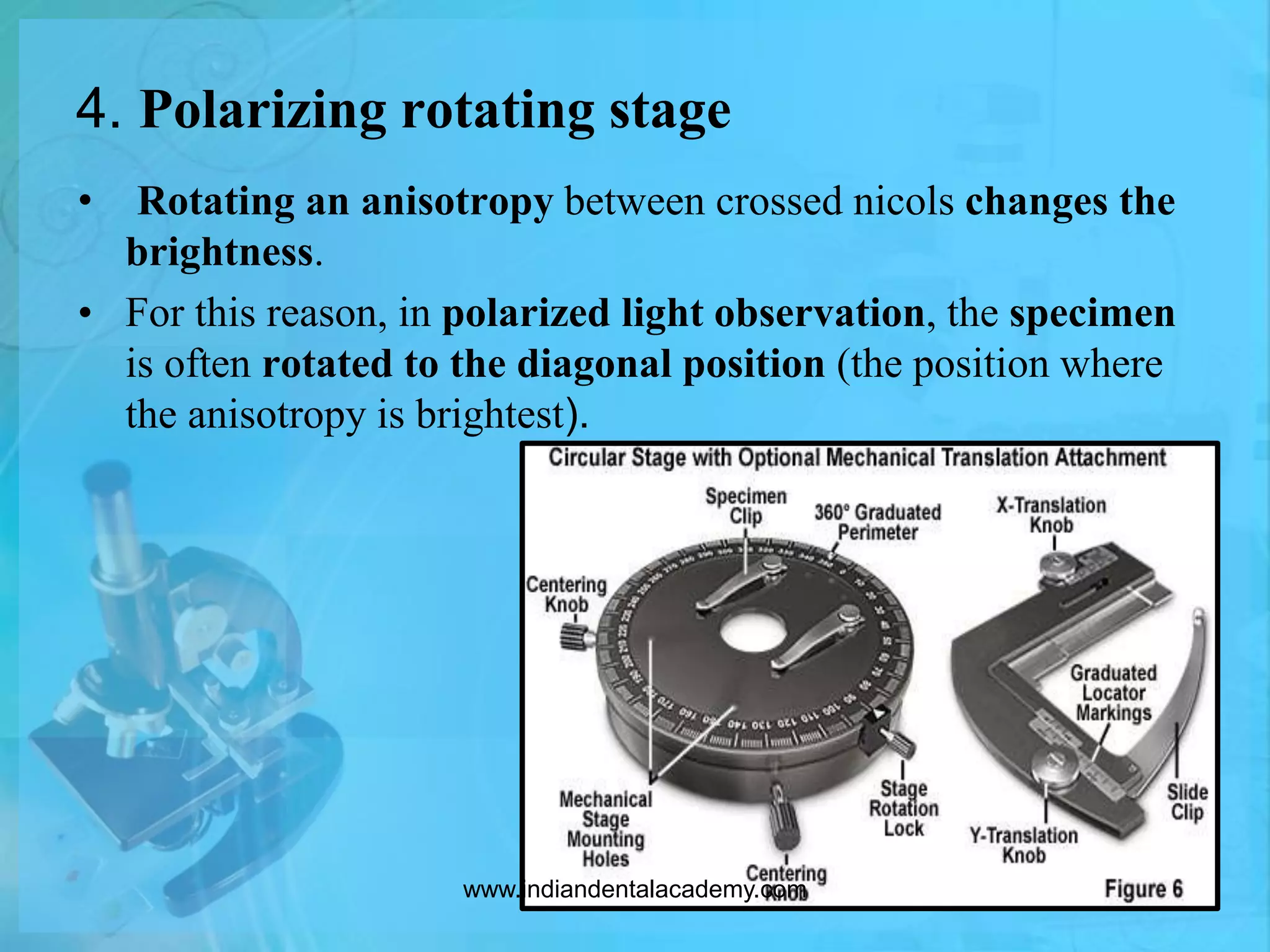 Polarized microscopy seminar/prosthodontic courses | PPTX