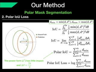 Review : PolarMask: Single Shot Instance Segmentation with Polar Representation [CDM] | PPT