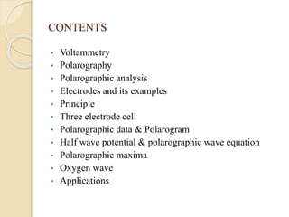 Polarography Electrochemical Pharmaceutical analysis | PDF | Chemistry ...