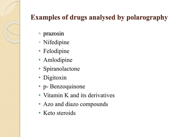 Polarography Electrochemical Pharmaceutical analysis | PDF | Chemistry ...
