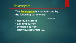 Polarography- Pharmaceutical Analysis | PPTX