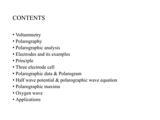 polarography ANALYSIS BY TALHA SHAHID.pptx | Chemistry | Science