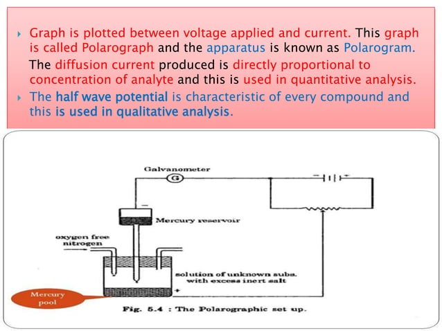 Polarography Principle, instrumentation, Applications.pptx | Chemistry | Science