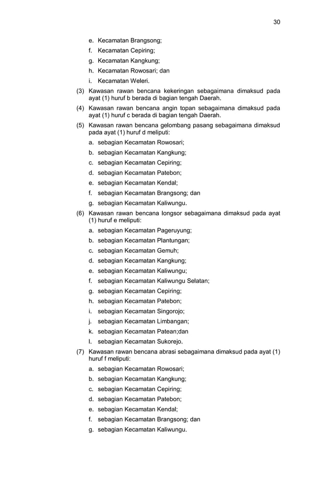 Perda kab kendal 20_2011_Pola ruang | PDF