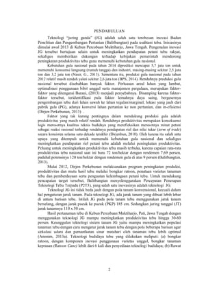 Pola tanam juring ganda pada tebu | PDF
