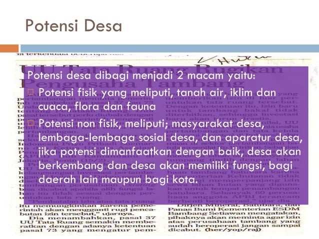 Pola Tata Ruang Desa | PPT