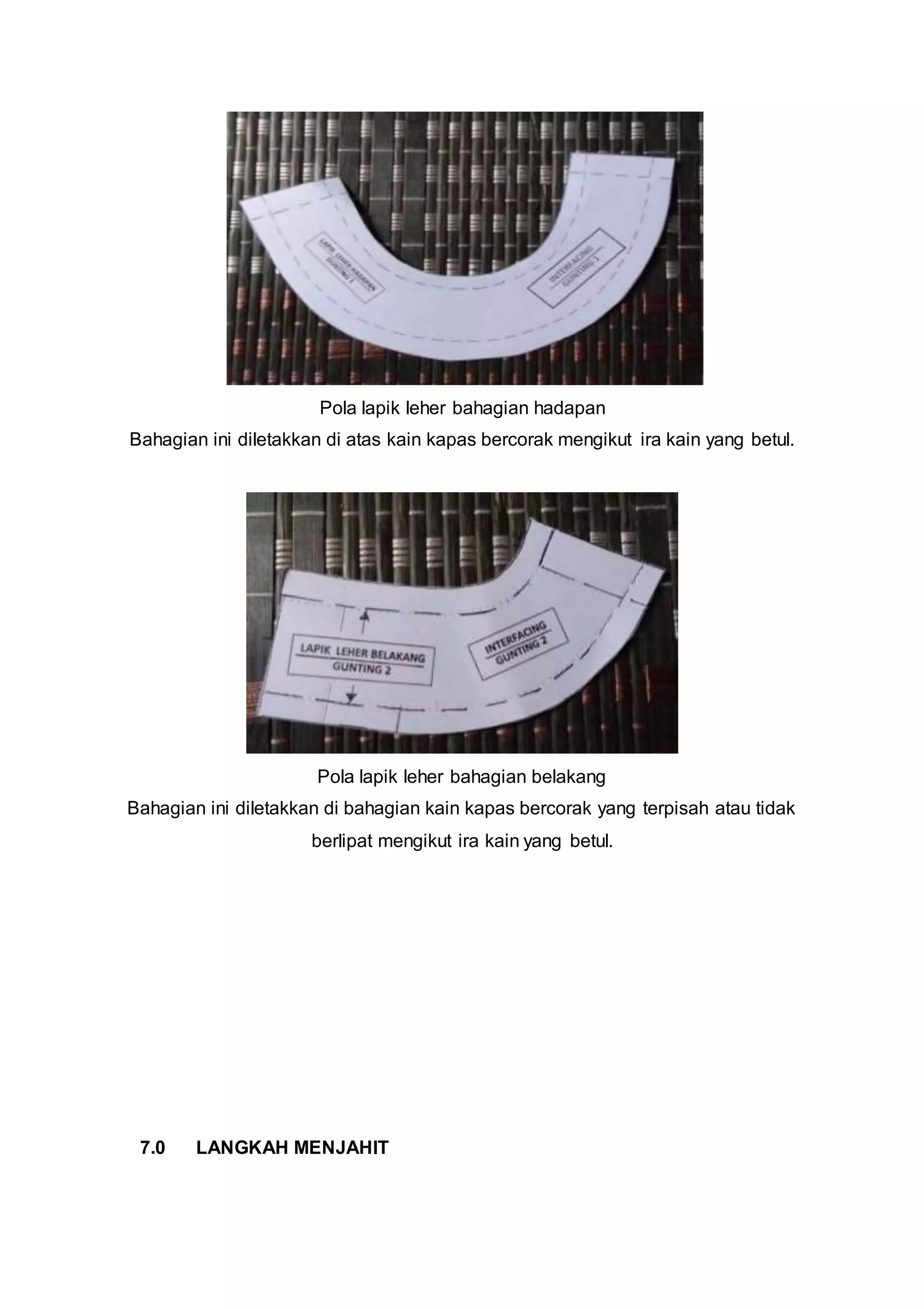 rekod kerja jahitan | DOCX