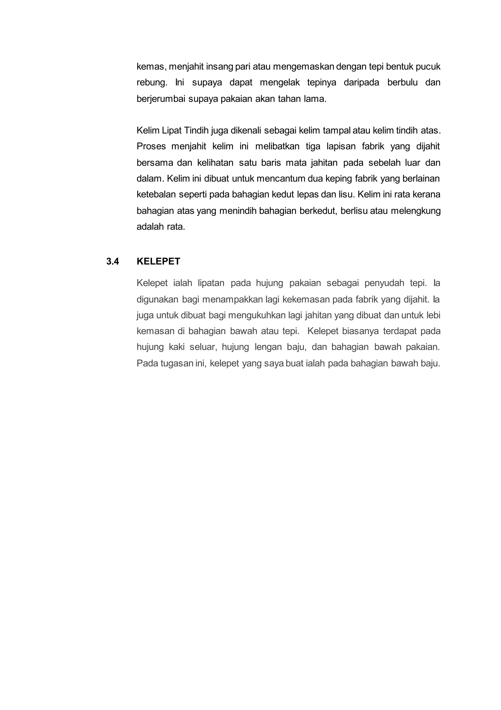 rekod kerja jahitan | DOCX
